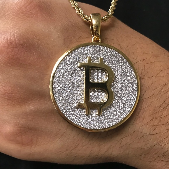 Accessories | Iced Out Bitcoin Pendant Necklace | Poshmark